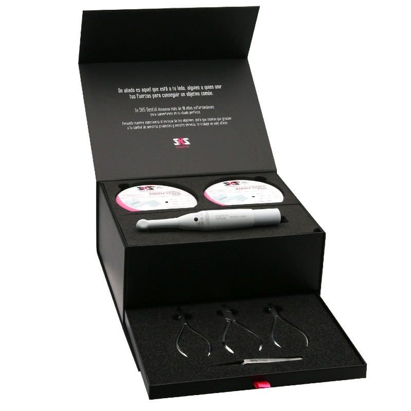 SKS Premium Box Andry White Plus Kits Bracket Cerámico, Lámpara Negra