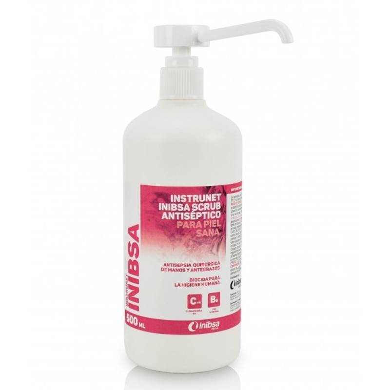 Instrunet Scrub Antiséptico Piel Sana, Clorhexidina, Bote 500ml Inibsa