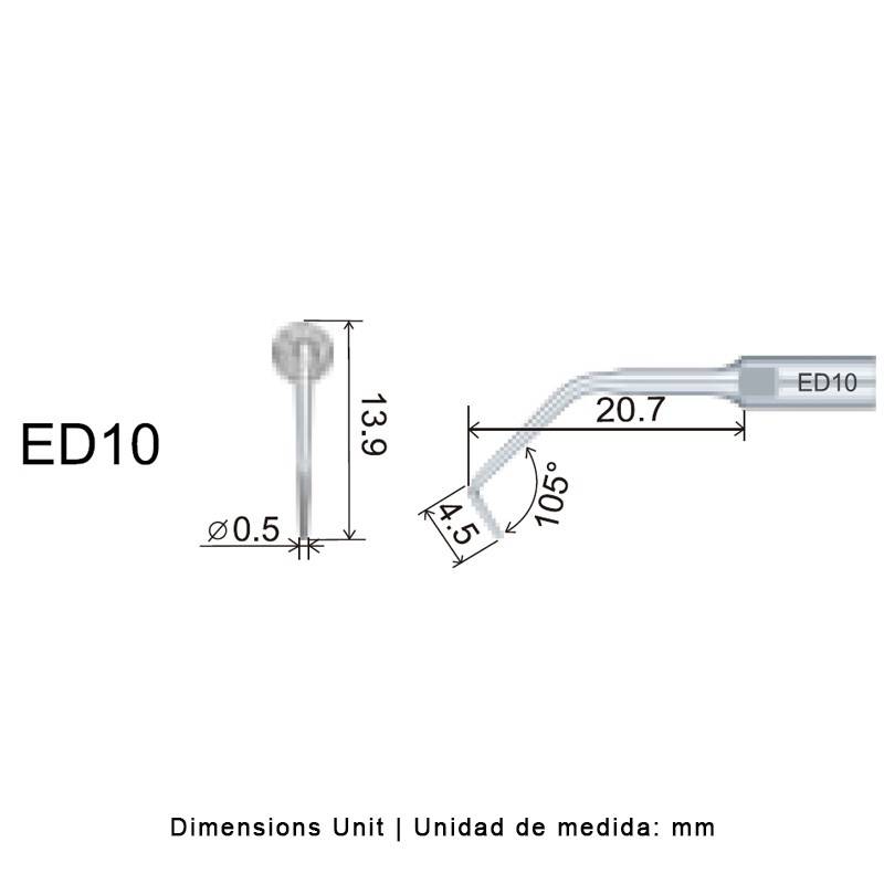 Punta Ultrasonidos ED10 Tipo Satelec 1 unidad DTE by Woodpecker