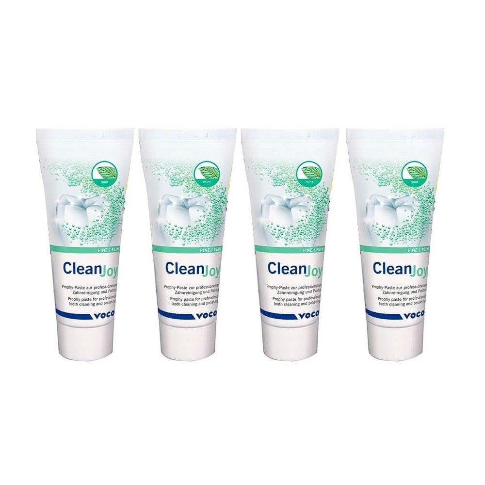 CleanJoy Pasta Profiláctica Fina, Menta 4 Tubos 100g VOCO