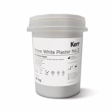 Snow White Plaster Yeso Tipo 2 Bote 18kg de Kerr