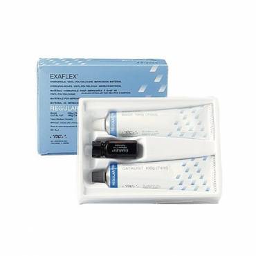 Exaflex Regular Silicona Adición 2 Tubos 100g (base + catalizador) GC