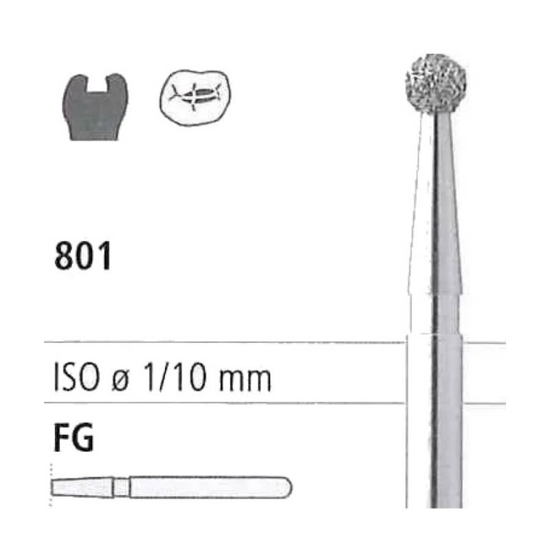 Fresas Diamante FG 201 Medio 801-018 Bola 6 uds Intensiv