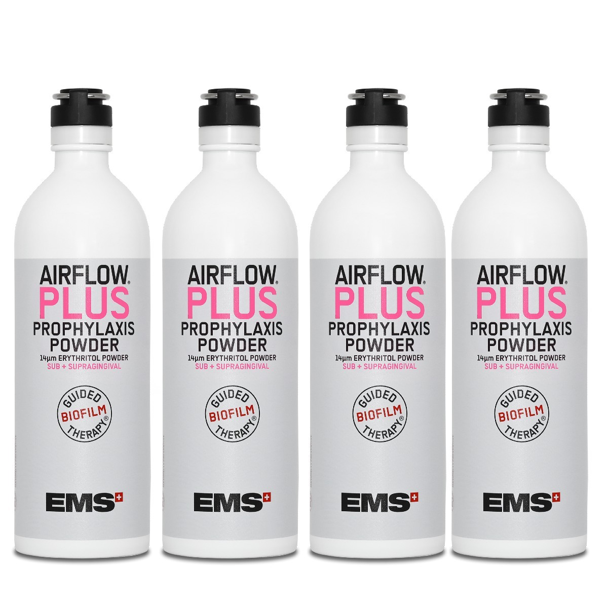 Air Flow PLUS Polvo Profilaxis, Eritritol + CPC, 4 botellas 400g EMS