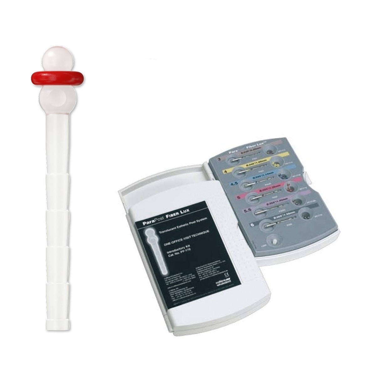 ParaPost Fiber Lux Pernos de Fibra Translúcida, Kit Intro 15u Coltène