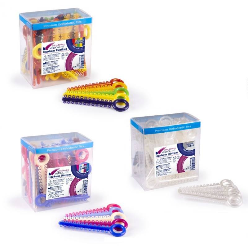 Ligaduras ML Elásticas Sin Látex Surtido Caja 1008 uds Medicaline