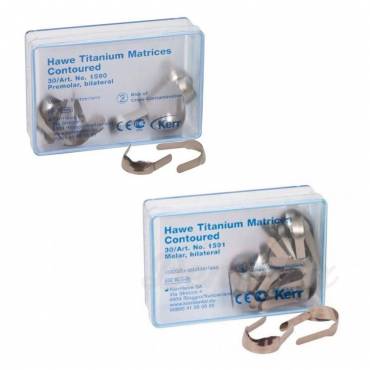 Matrices de Titanio Contorneadas, Bilateral Caja 30 unidades Kerr Hawe