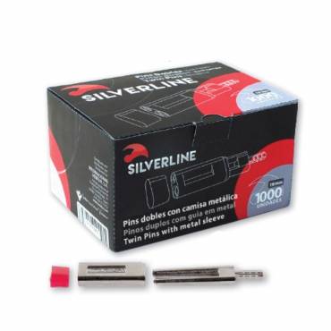 Pins Dobles con Camisa Metálica 16mm. 1000u. de Silverline
